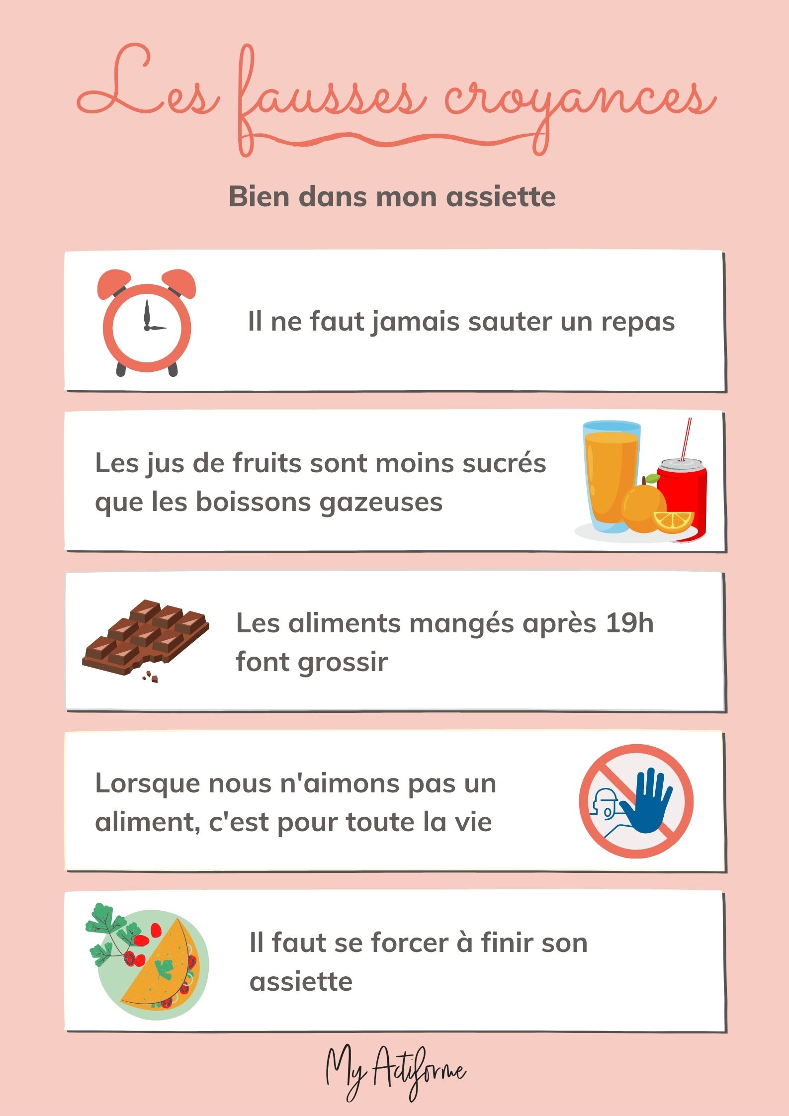 5 fausses croyances sur l'alimentation - Blog My Actiforme
